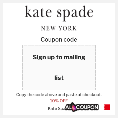 Kate Spade promo code Bahrain | Kate Spade outlet online