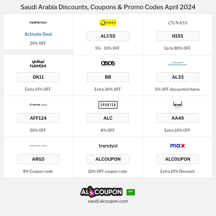 Al Coupon - Saudi Discount Codes