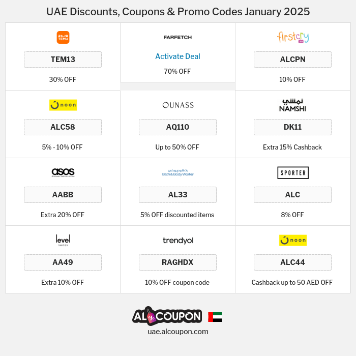 Al Coupon - UAE Discount Codes